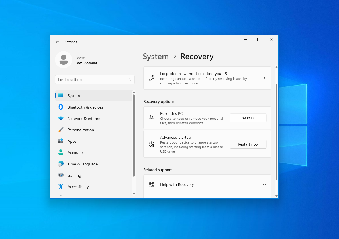 Установка Linux рядом с Windows 10 или 11 - Losst