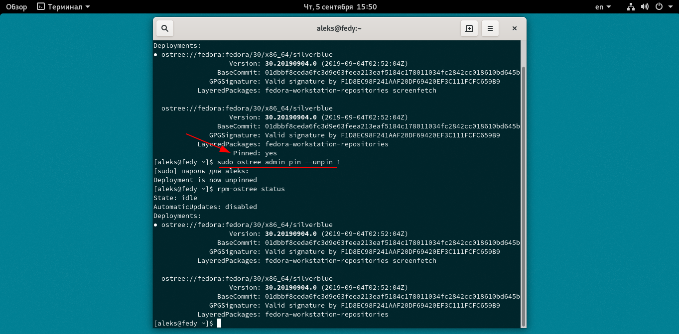 Установка и использование Fedora Silverblue - Losst