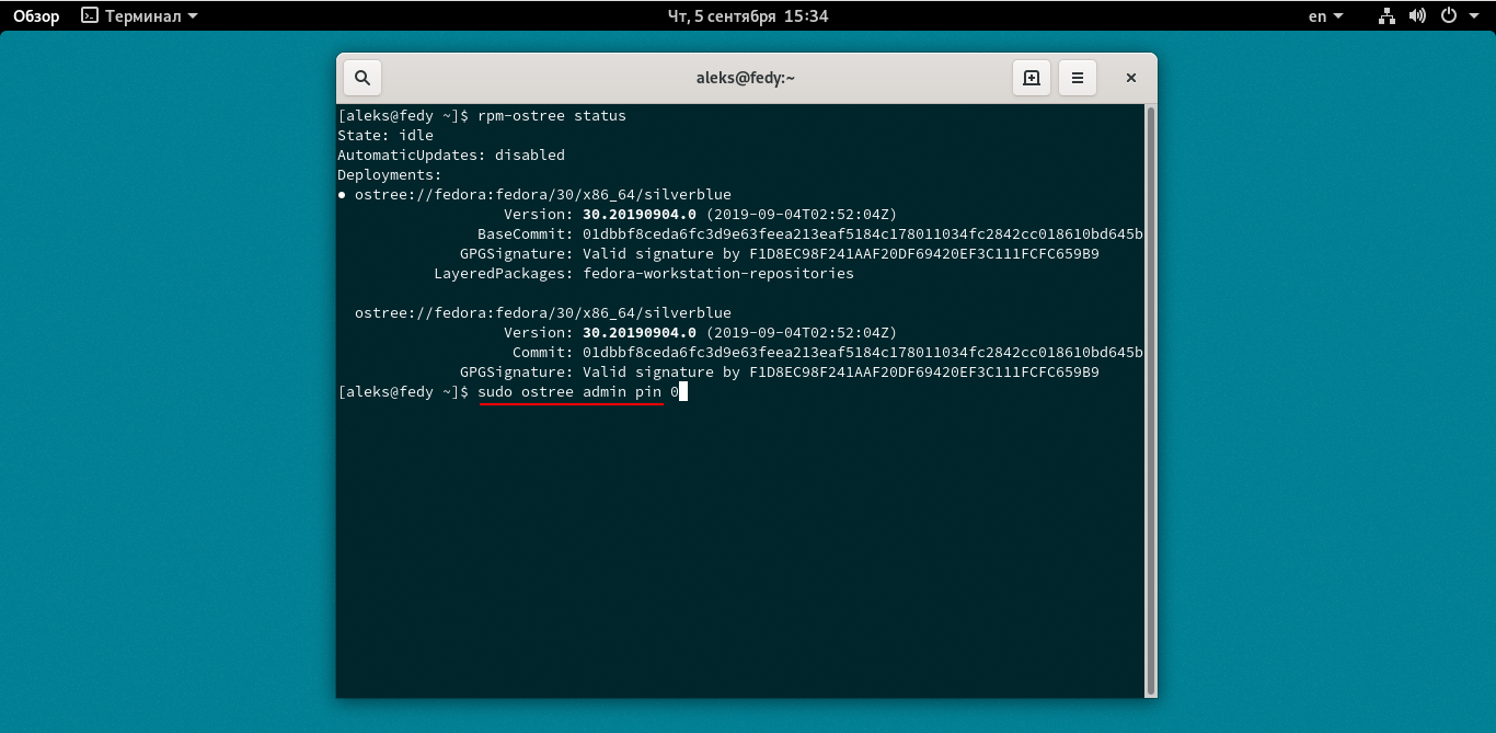 Установка и использование Fedora Silverblue - Losst
