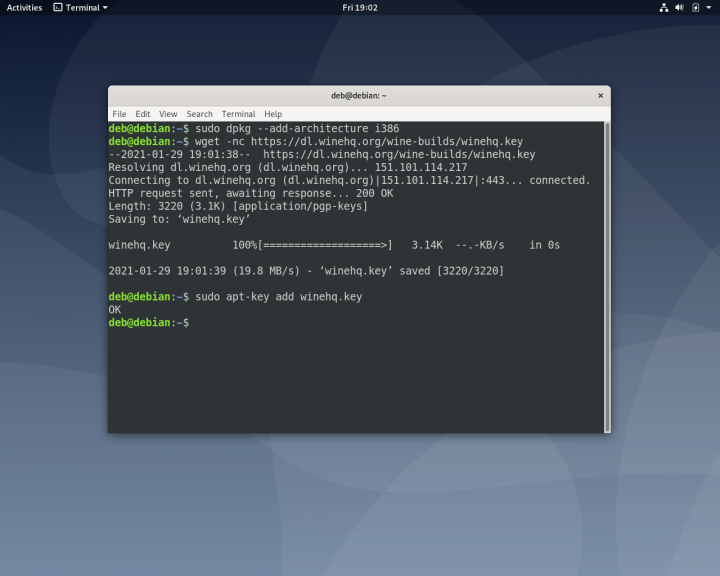 Установка Wine в Debian 10 - Losst