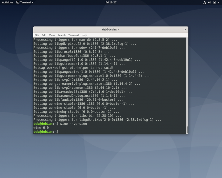 Установка Wine в Debian 10 - Losst