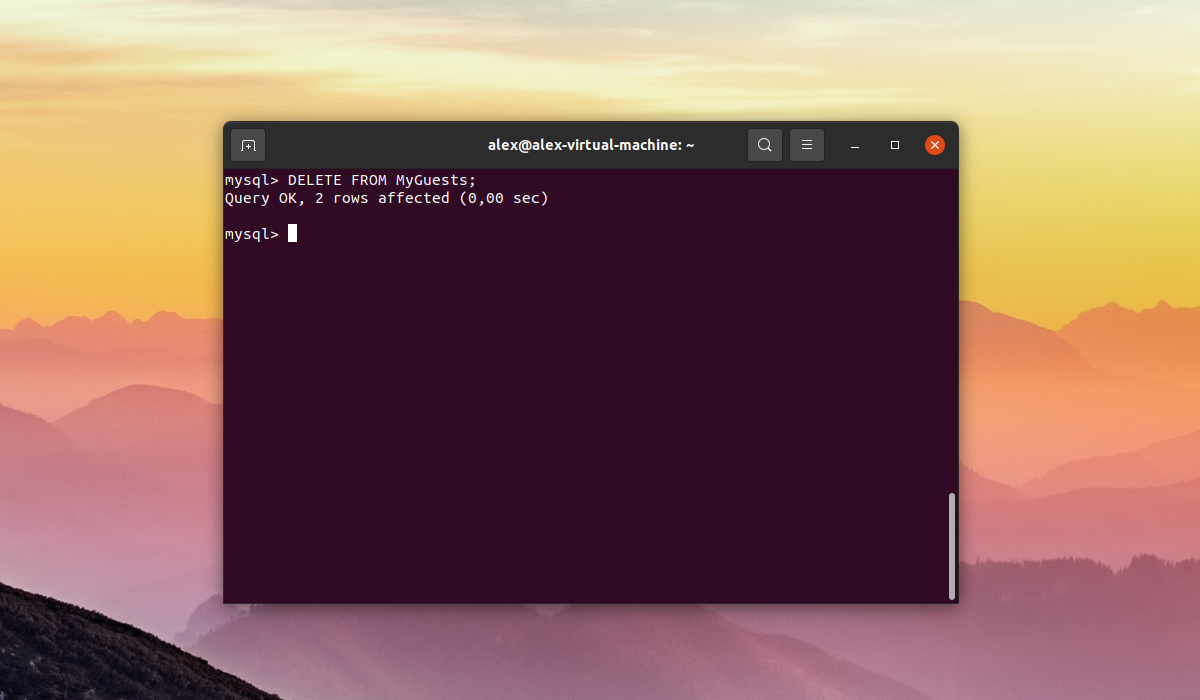 Как очистить таблицу в MySQL - Losst