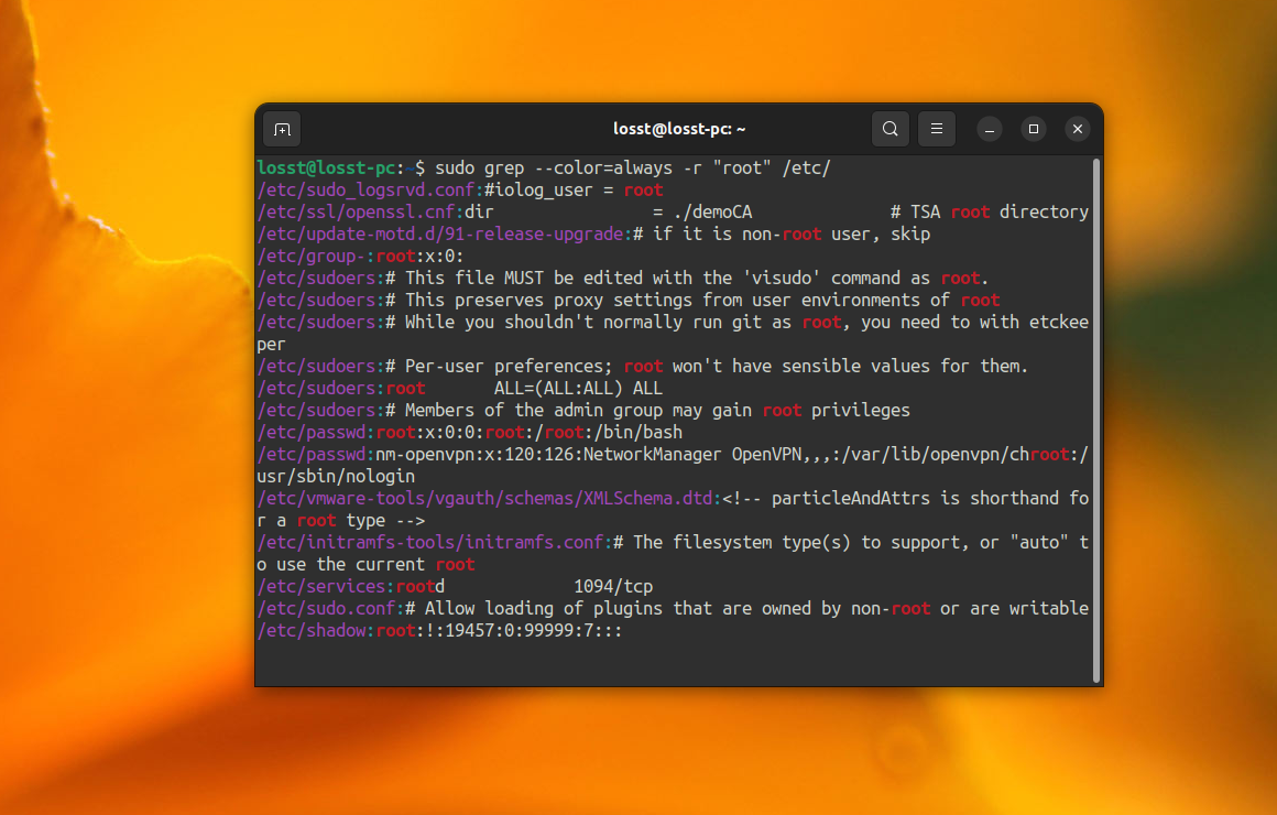Поиск файлов по содержимому в Linux - Losst